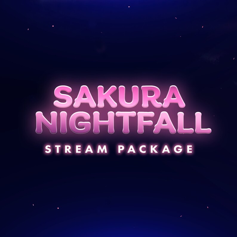 Sakura Nightfall Animated Stream Package/cherry Blossom Design/twitch ...