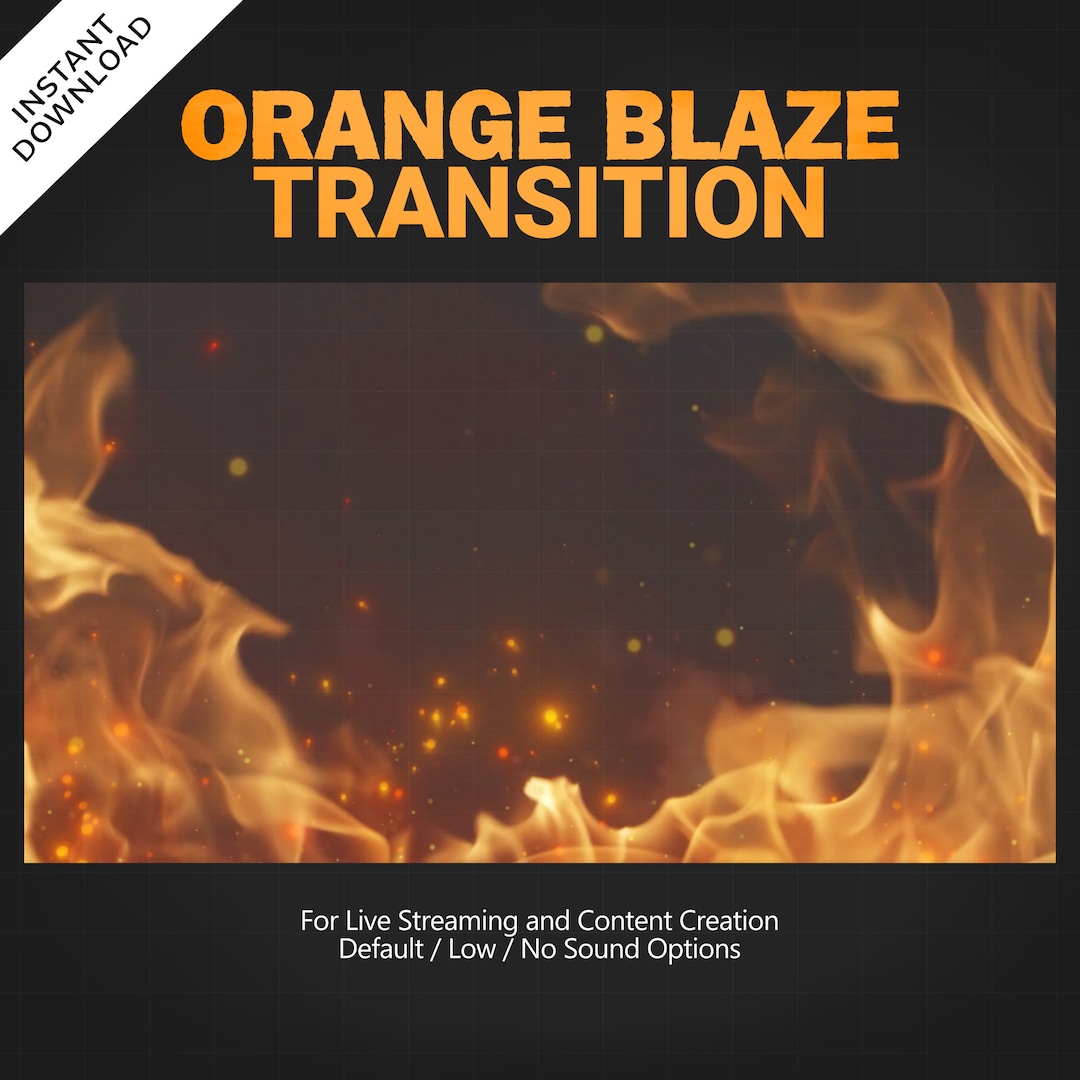 Orange Blaze Stream Transition | Fire Transition | Flame Effects ...
