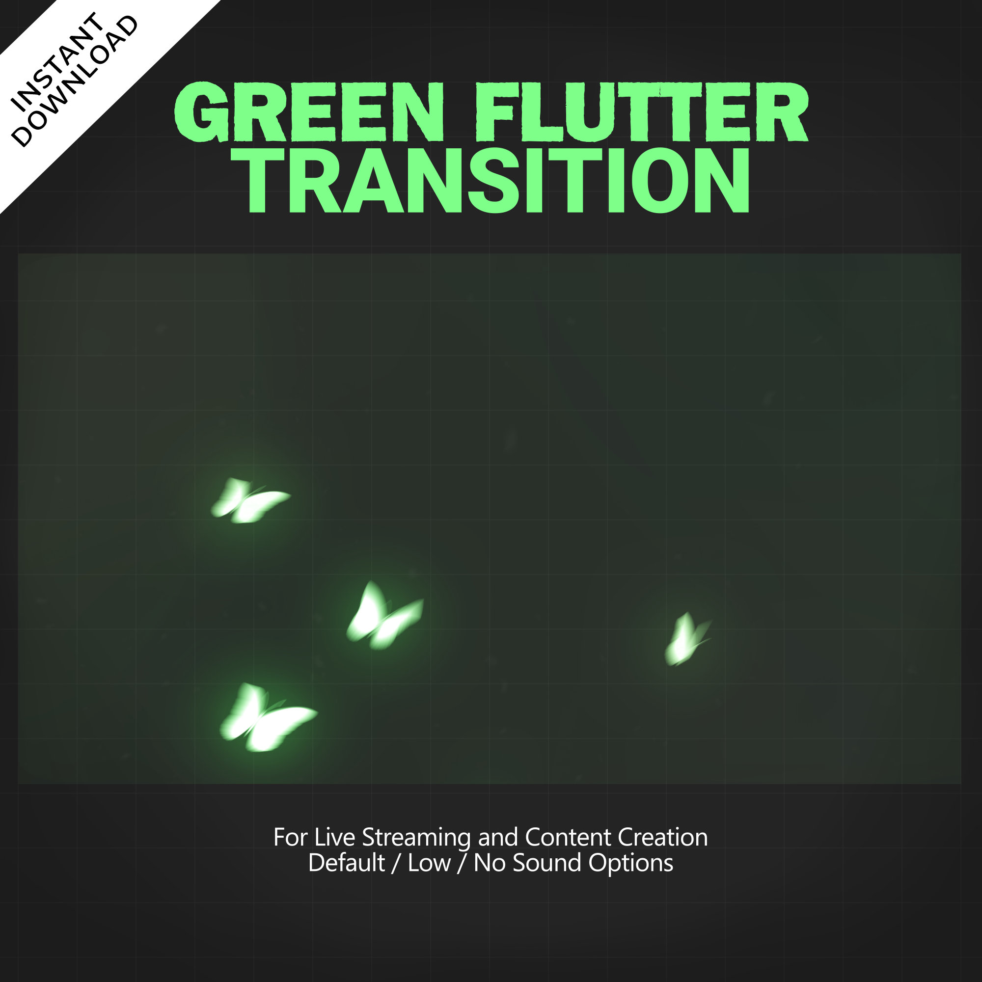 Green Flutter Stream Transition | Butterfly Transition | Cute Effects ...