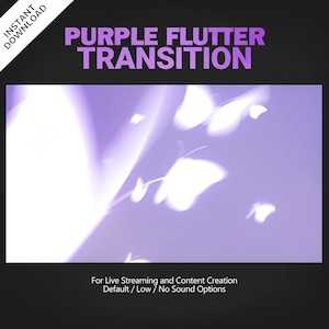 Purple Flutter Stream Transition | Butterfly Transition | Cute Effects ...