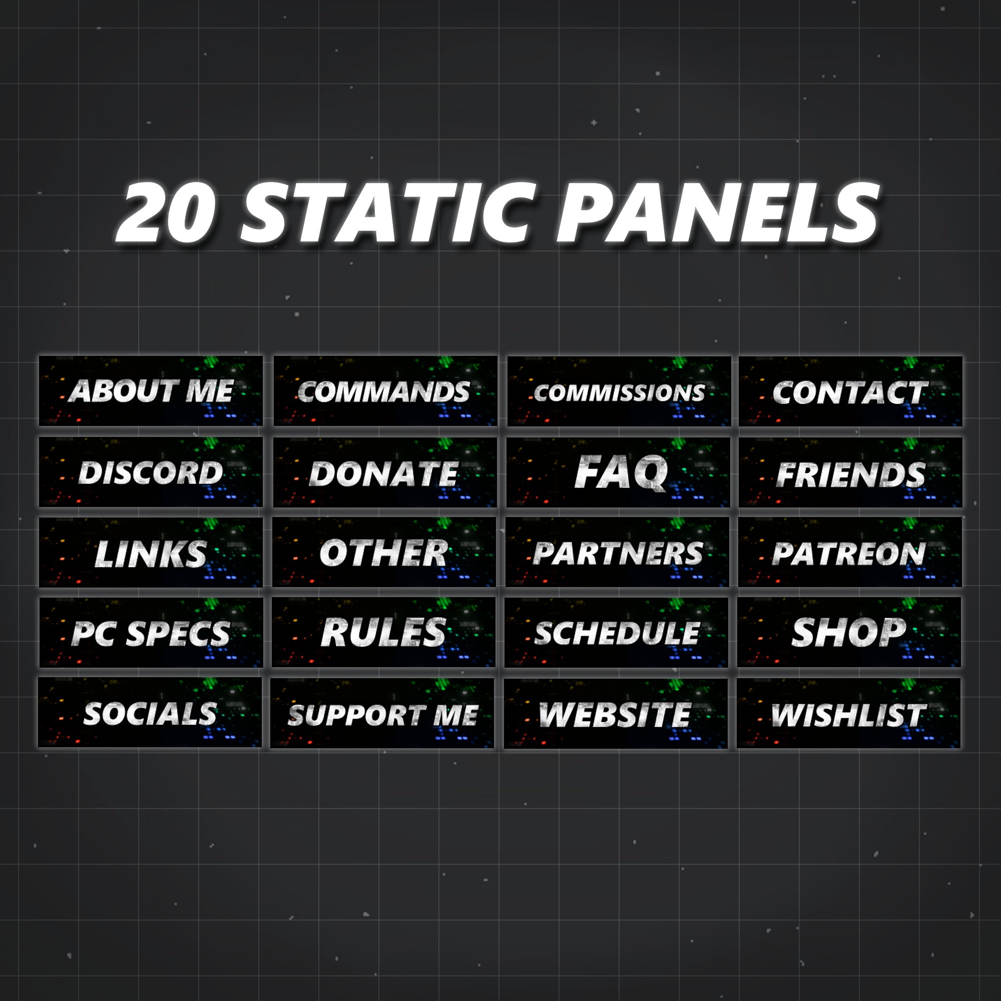 Chroma Animated Stream Package | Rainbow Aesthetic | Glow | Neon Theme ...