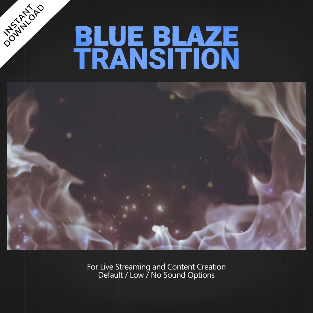 Blue Blaze Stream Transition | Fire Transition | Flame Effects | Twitch ...