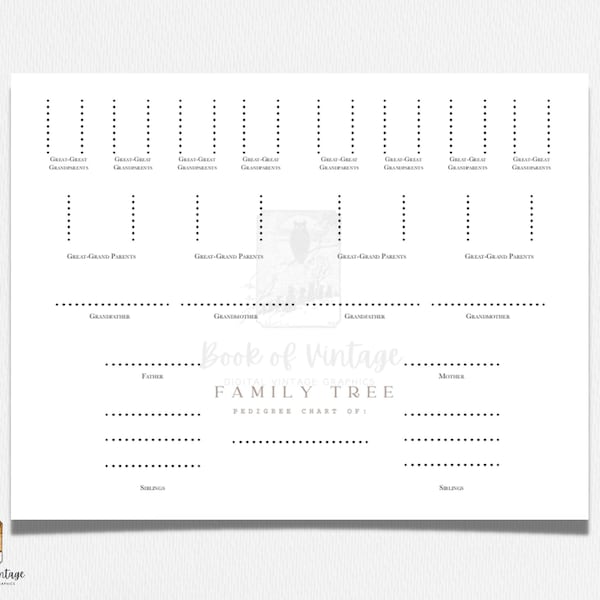 Family Tree 5 Generations - Etsy