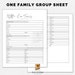 Family Group Sheet - Download, PDF Fillable, Genealogy Family Sheet - Etsy