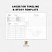 Cemetery Log Sheet Printable Ancestor Tracker Form for Genealogy Family ...