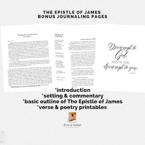 Book of James Scripture Journal Pages Double Spaced Single Column ...