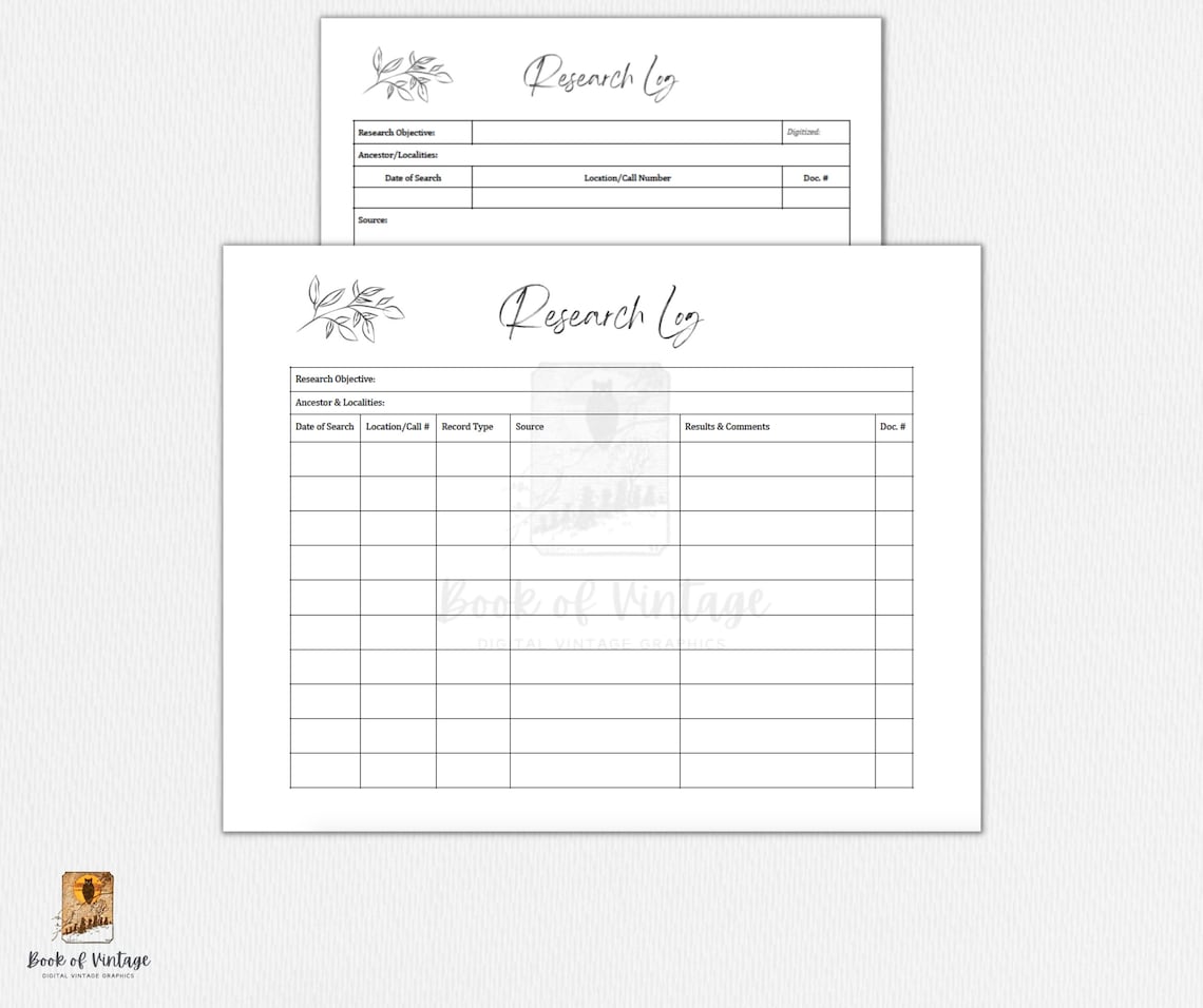 Full Bundle Set of 12 Genealogy Forms Family Group Sheet Tracker ...