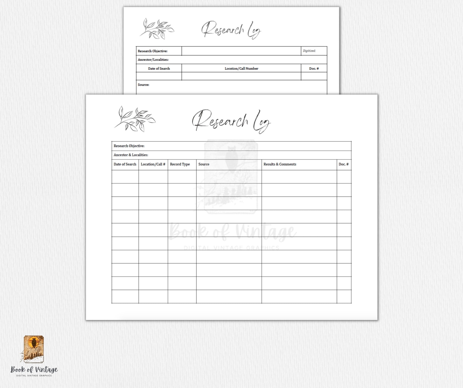 Full Bundle Set of 12 Genealogy Forms Family Group Sheet Tracker ...