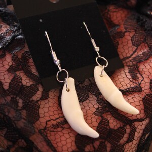 Real Coyote Fang Earrings Forestcore Fangs - Etsy