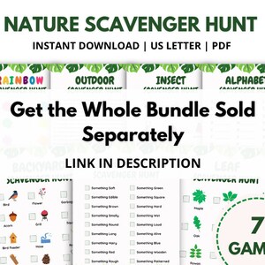 Insect Scavenger Hunt Game, Fun Backyard Scavenger Hunt, Bug Treasure ...