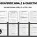 Therapy Goals & Objectives, Treatment Interventions, Therapist Tool for ...