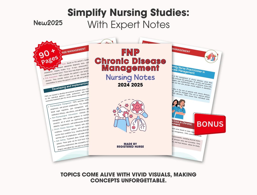 FNP Chronic Disease Management Nursing Note, FNP Nurse Practitioner ...