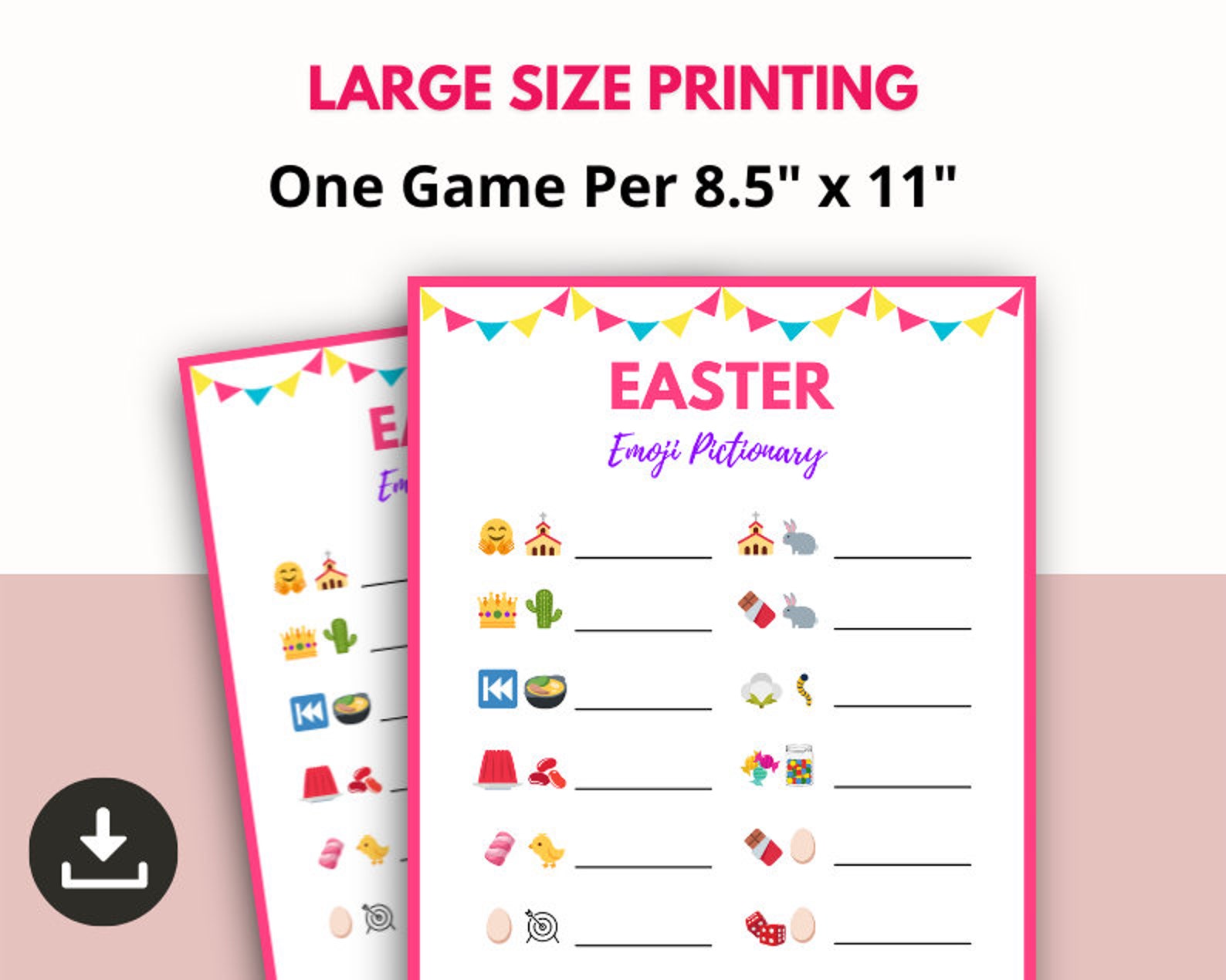 Easter Emoji Pictionary Game Easter Party Quiz Fun Easter - Etsy Canada