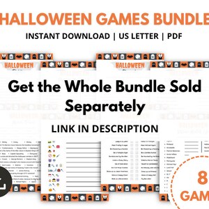 Halloween Riddles Game, Printable Halloween Party Game, Halloween Night ...