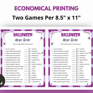 Halloween Magic Spells Match up Game, Magic Spells Quiz, Guess the ...