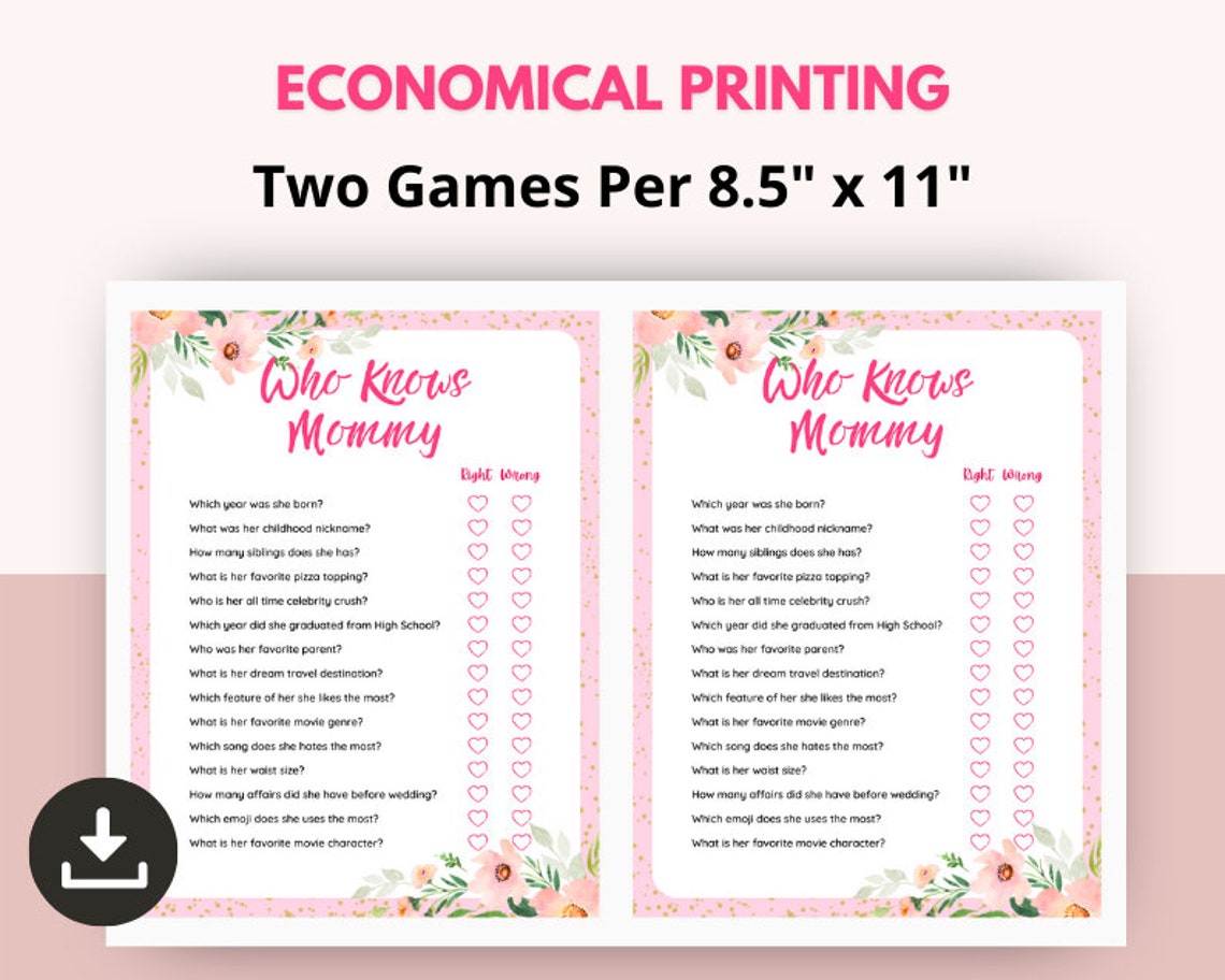 Who Knows Mommy Best Game, How Well You Know Mom Quiz, Would Mommy ...