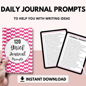120 Grief Journal Prompts, Self Care Journal, Grief and Loss Journal ...