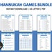Hanukkah Party Games Bundle, Printable Hanukkah Games, Jewish Games ...
