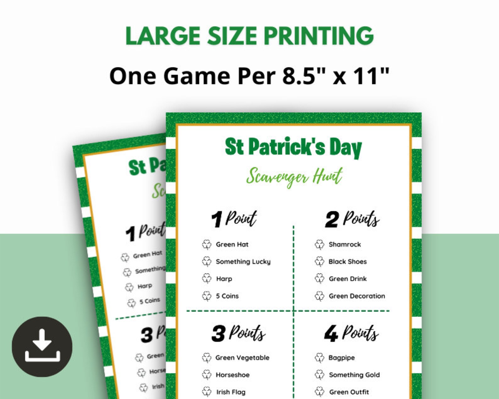 St Patrick Day Scavenger Hunt Game, St Patty’s Treasure Hunt, Irish ...