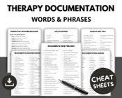 Therapeutic Intervention Words & Phrases, Therapy Abbreviations ...