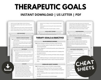 Therapy Goals & Objectives, Treatment Interventions, Therapist Tool for ...