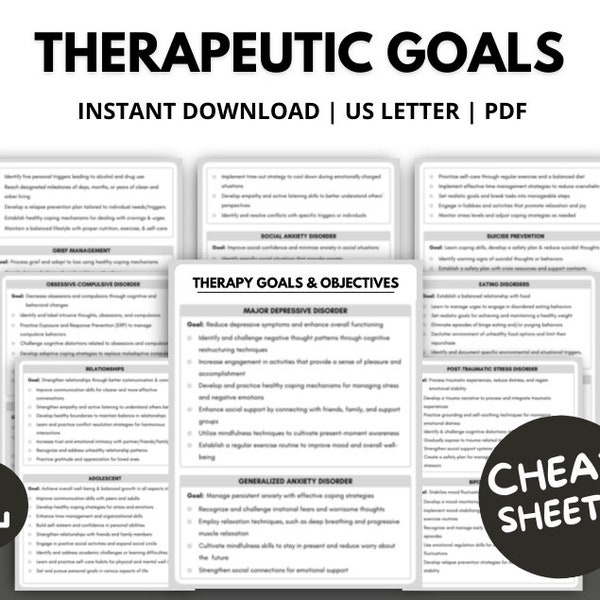 Treatment Plan Goals Therapist - Etsy