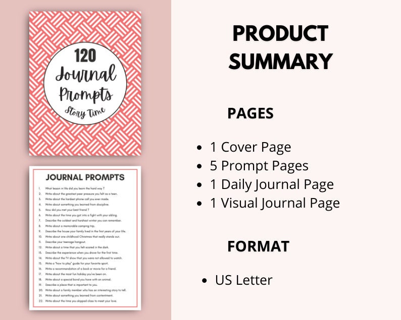 120 Story Time Journal Prompts, Story Writing Journal, Self Care ...