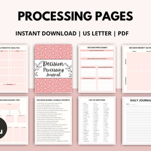 Decision Processing Journal, Thought Processing Journal, Decision ...