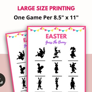 Guess the Bunny Game, Printable Bunny Movie and TV Show Quiz, Fun ...