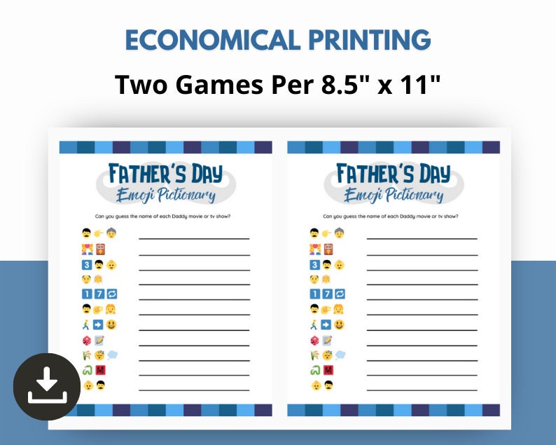 Father’s Day Emoji Pictionary Game, Daddy Emoji Quiz, Daddy Movie ...