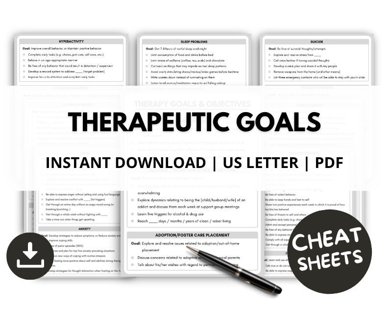 Therapist Bundle Therapy Intervention Therapy Goals Therapy - Etsy