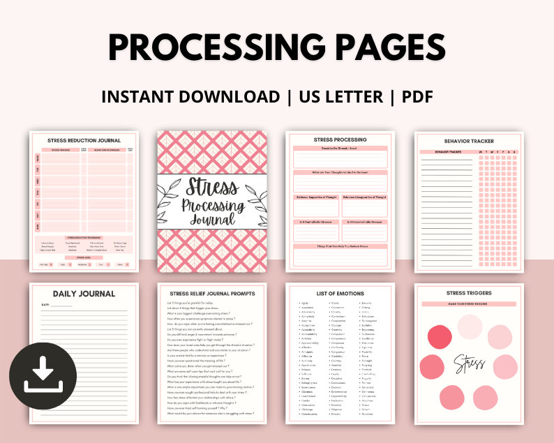 Stress Processing Journal, Stress Reduction Journal, Stress Relief ...