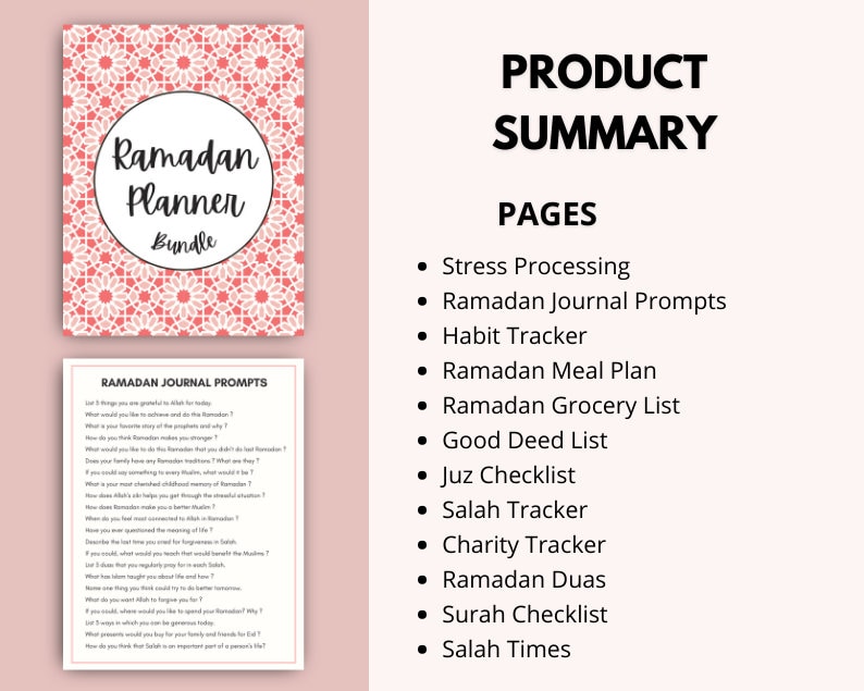 Ramadan Journal Prompts, Ramadan Planner Digital, Ramadan Meal Plan ...