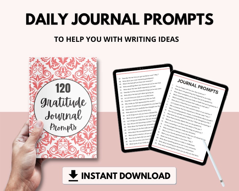 120 Gratitude Journal Prompts, Daily Journal Writing Prompts ...