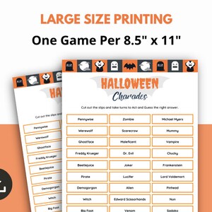 Halloween Charades Game, Halloween Night Quiz, Horror Pictionary Game ...