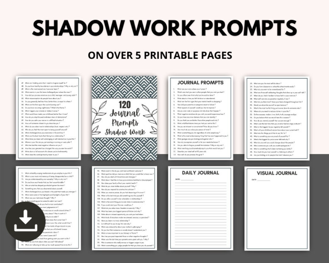 120 Shadow Work Journal Prompts Inner Child Shadow Work Self | Etsy