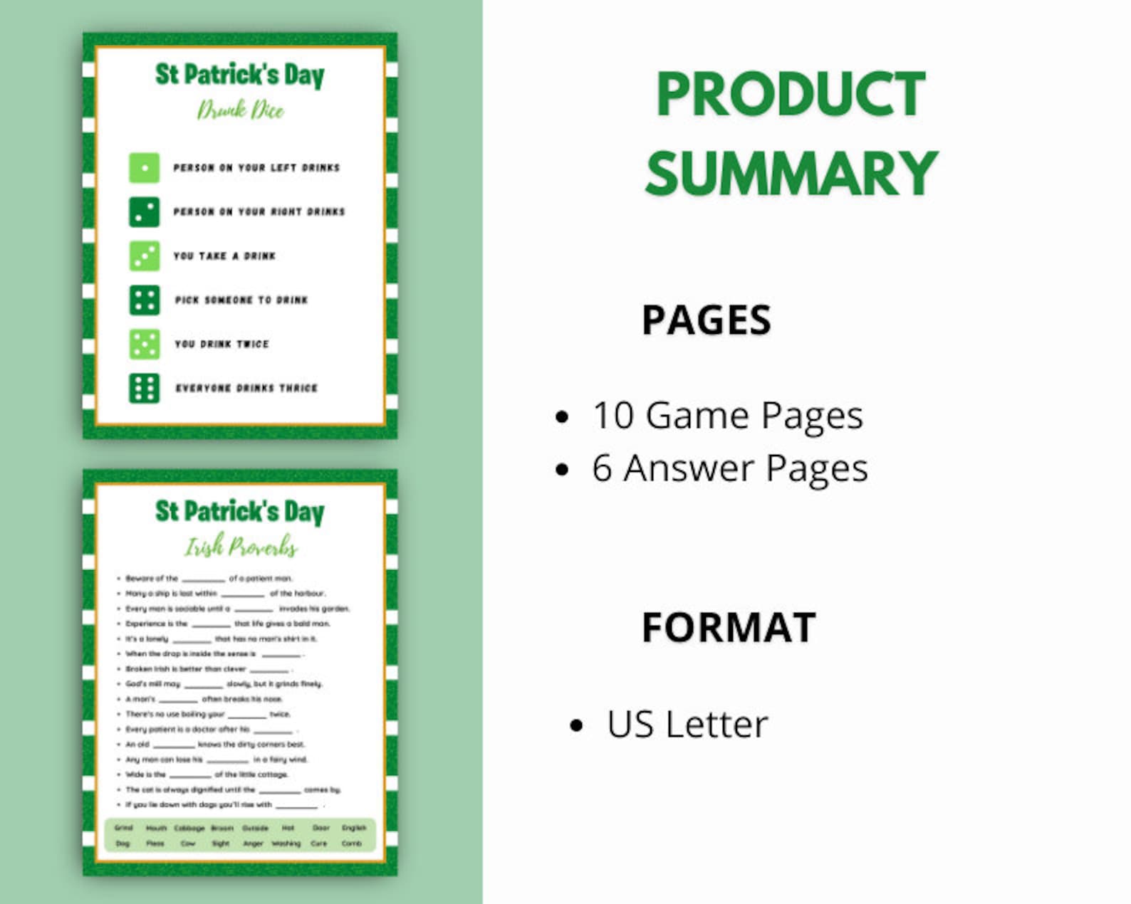 St Patrick Day Party Games Bundle, Emoji Pictionary, Irish Riddles, St ...