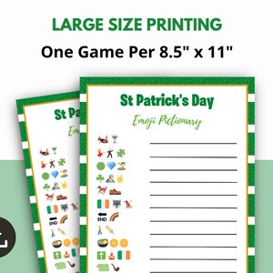 St Patrick Day Emoji Pictionary Game, St Paddy’s Emoji Quiz, Irish ...