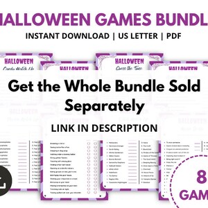 Halloween Magic Spells Match up Game, Printable Quiz (digital Download ...