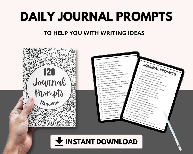 120 Drawing Journal Prompts, Visual Journal Prompts, Artwork Prompts ...