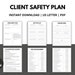 Crisis Safety Plan Worksheets, Crisis Intervention Assessment ...