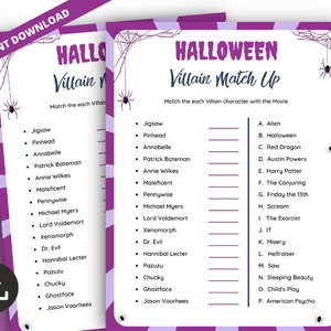 Halloween Villain Match up Quiz, Halloween Movie Quiz, Scary Movie ...