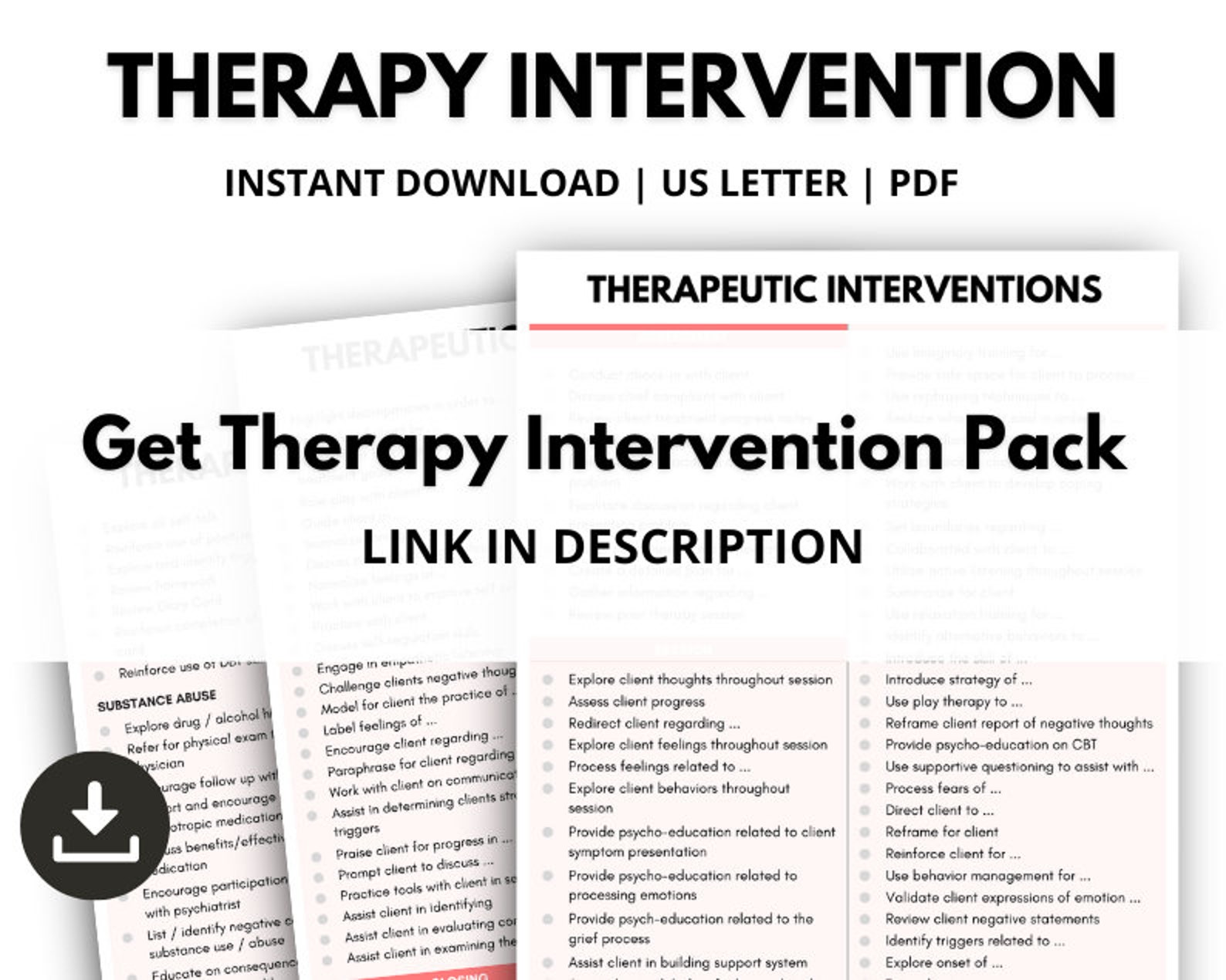 Therapeutic Intervention Words & Phrases, Therapy Abbreviations ...