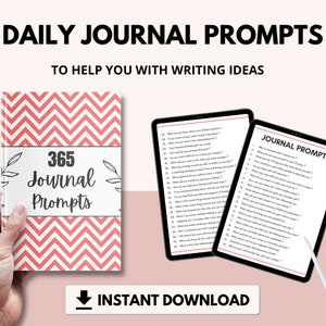 365 Journal Prompts, Daily Gratitude Journal Prompts, Digital Journal ...