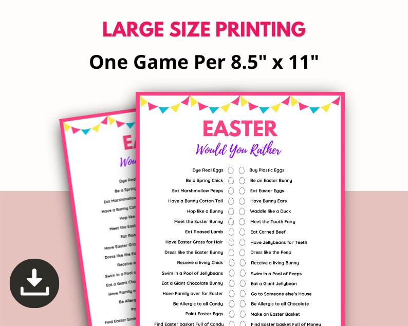 Easter Would You Rather Game, Easter This or That Quiz, Fun Easter ...