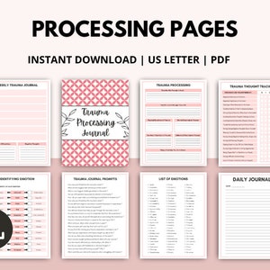 Trauma Processing Journal, Daily Thought Processing Tracker for Self ...