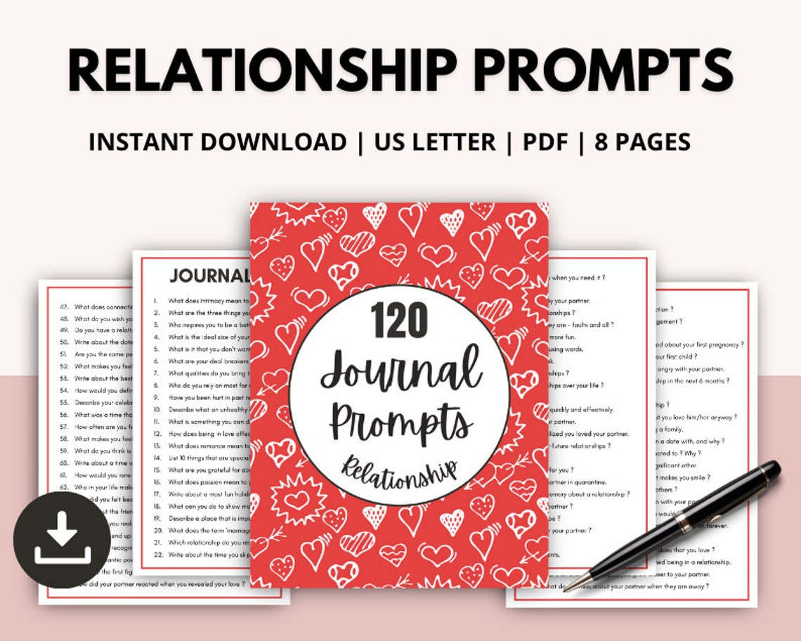 120 Relationship Journal Prompts Couple Counseling Love - Etsy