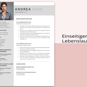Application Template, Resume Template, German CV, Application Templates ...