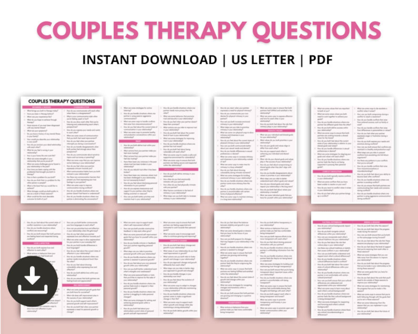 Couples Therapy Questions, Marriage Counseling Session Questions ...