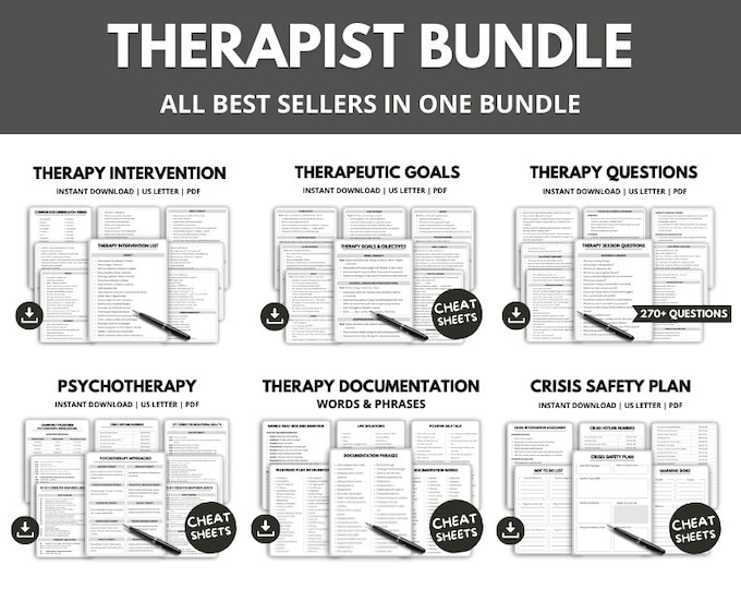 Therapeutic Interventions, Therapy Intervention List, Therapist Cheat ...